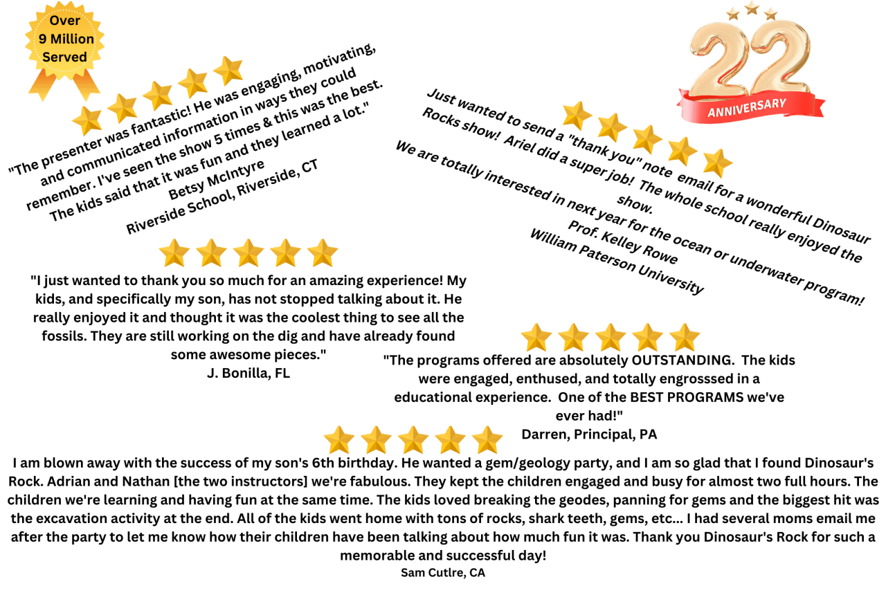 Dinosaurs Rock® School Assemblies & Birthday Parties. Library Oceans Of ...